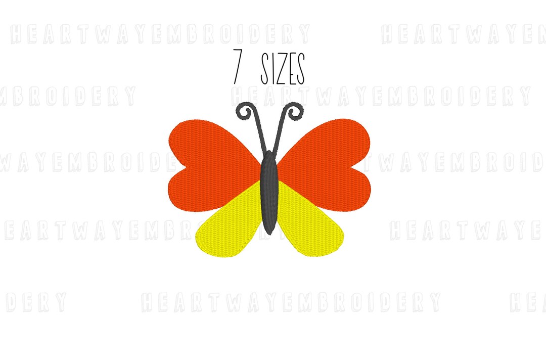 Mini Butterfly Embroidery Design 7 SIZES - Butterfly Mini Embroidery ...