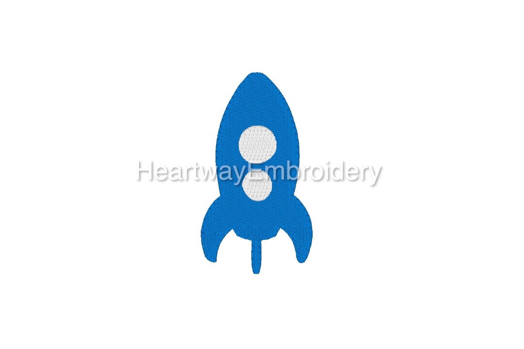 Mini Rocket Ship Embroidery Design 4 SIZES - Space Embroidery Design ...