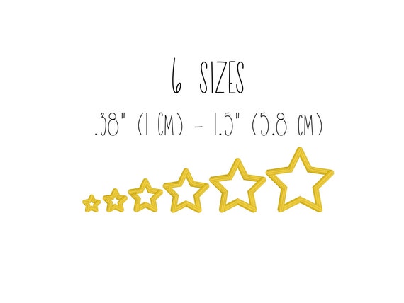 Stars Outline Different Sizes