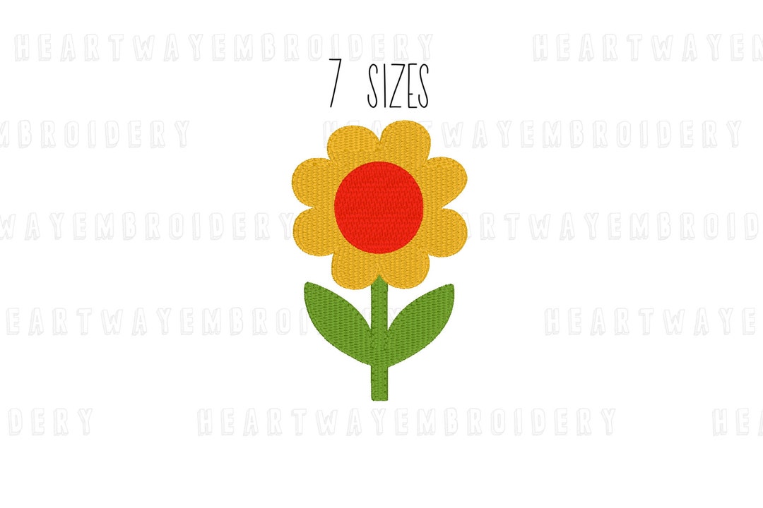 Mini Flower Embroidery Design 7 SIZES - Flower Mini Embroidery Design, Small Flower Embroidery ...