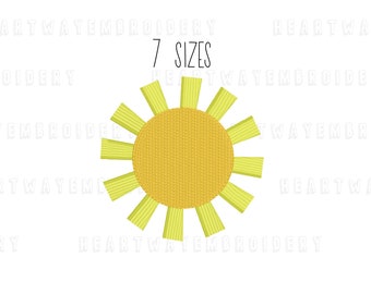 Sun Mini Machine Embroidery Design, 7 Sizes - Etsy