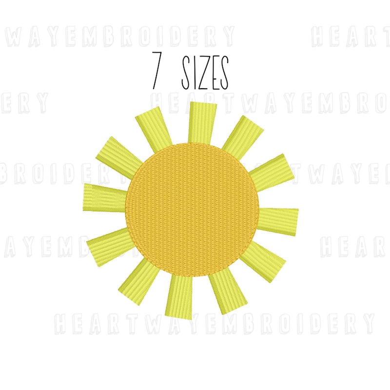 Embroidery Design Sun - Etsy