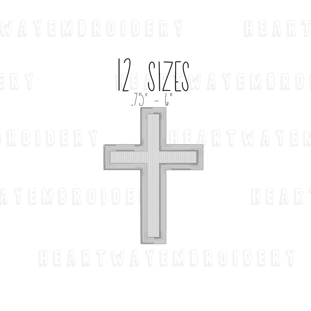 Cross Embroidery Design 12 SIZES - Small Cross Embroidery Design Mini ...