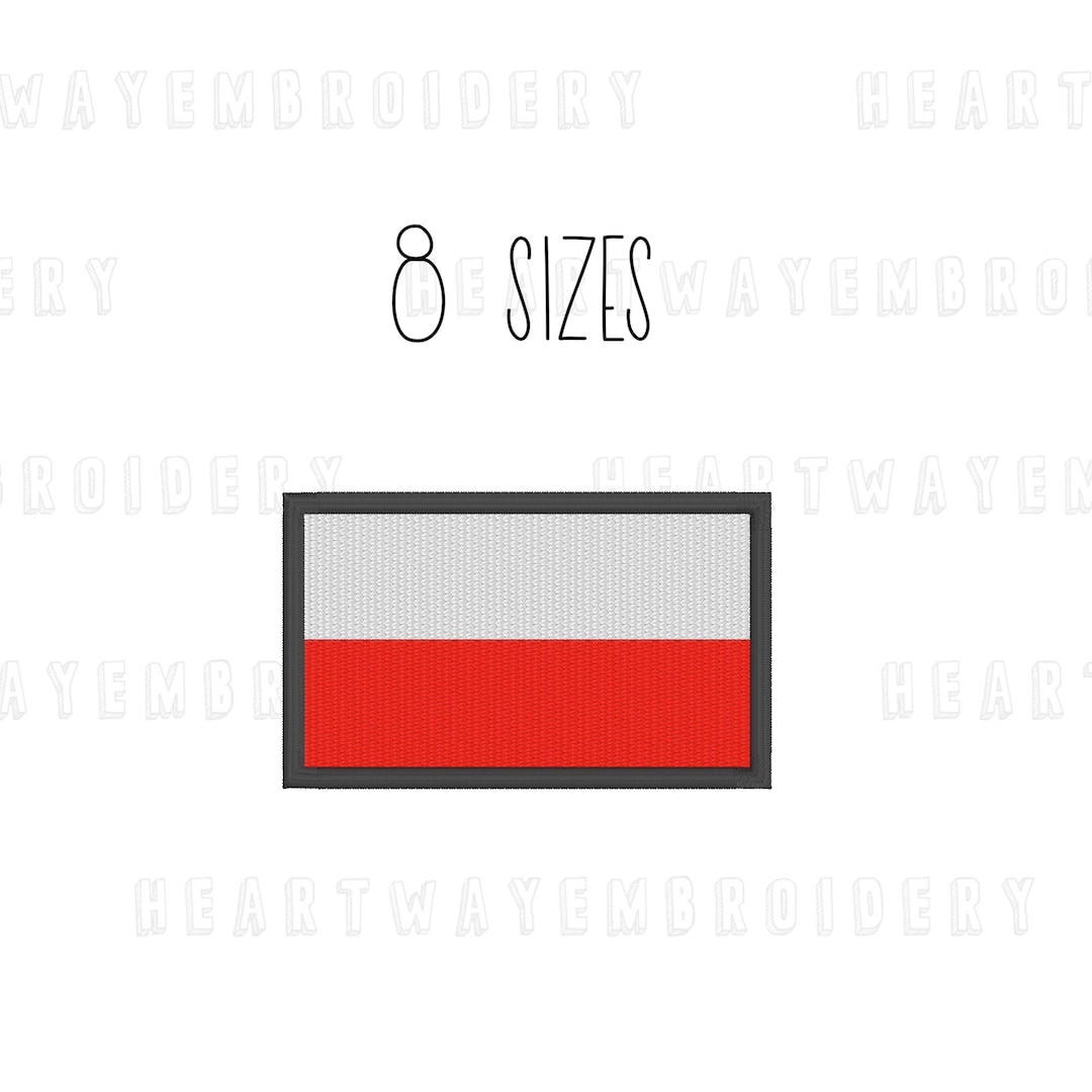 Poland Flag Embroidery Design (8 Sizes) (digital Download) - Etsy