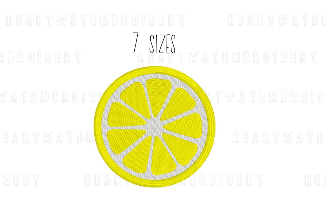 Lemon Embroidery Design 7 SIZES - Lemon Mini Embroidery Design Citrus ...