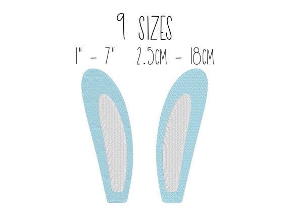 Bunny Ears Embroidery Design 9 SIZES Machine Embroidery - Etsy