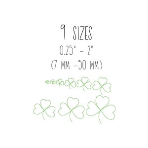 Tiny Shamrock Embroidery Design - Mini Shamrock Embroidery Bean Stitch ...