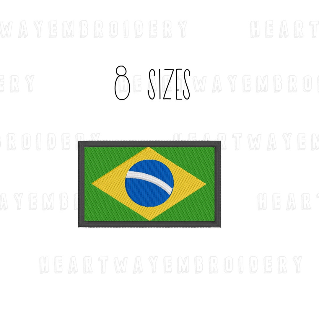 Brazil Flag Embroidery Design: (8 Sizes) (digital Download) - Etsy