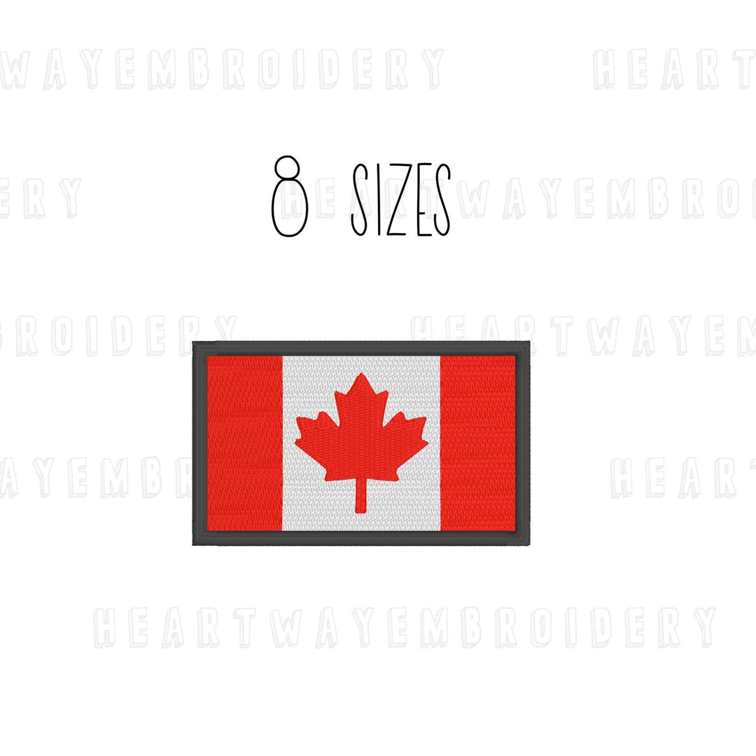 Canada Flag Embroidery Design (8 Sizes) (digital Download) - Etsy