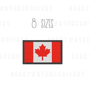 Canada Flag Embroidery Design (8 Sizes) (digital Download) - Etsy