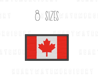 Canadian Flag Embroidery File - Etsy