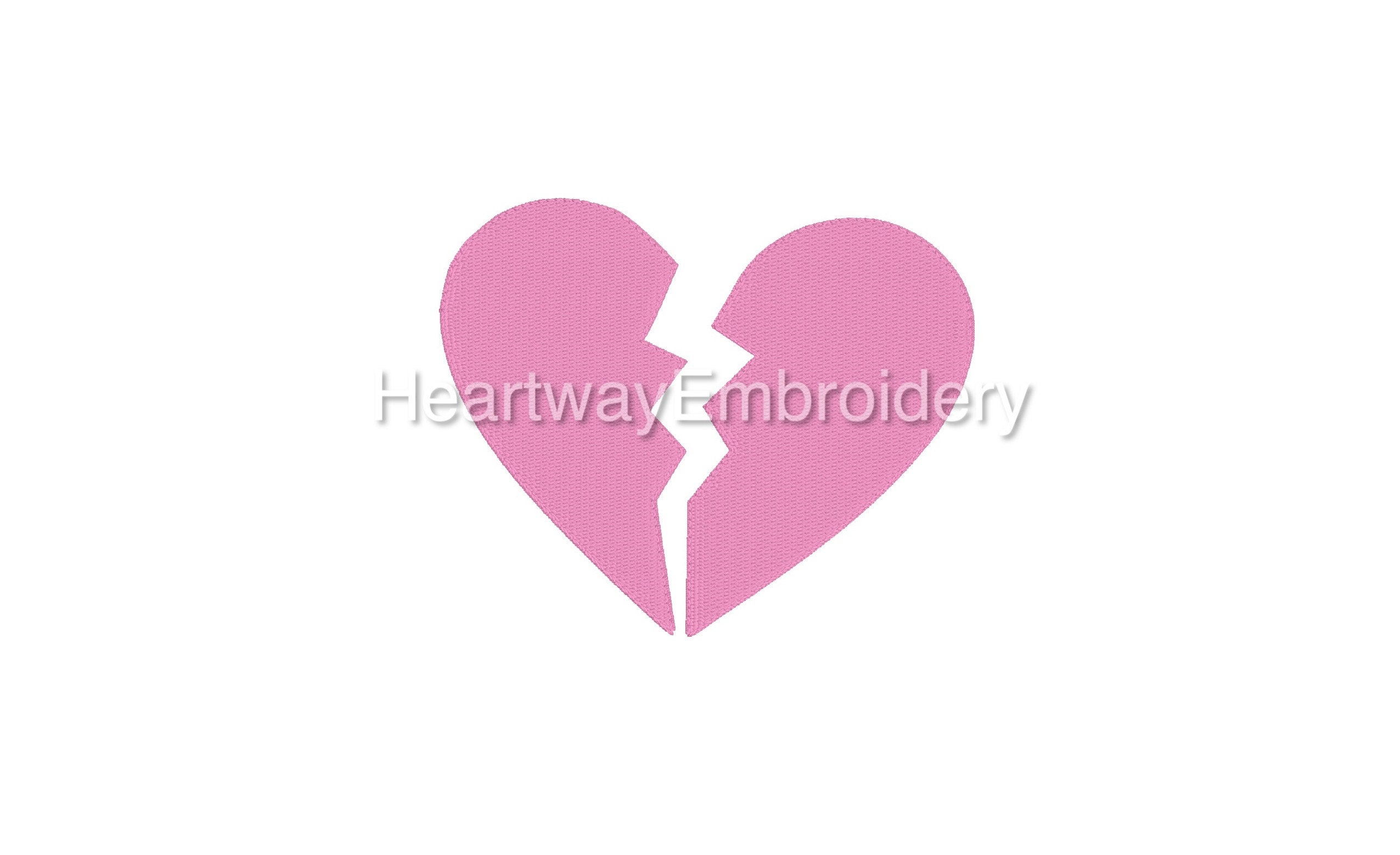 Mini Broken Heart Embroidery Design 5 SIZES 3 Variations - Etsy