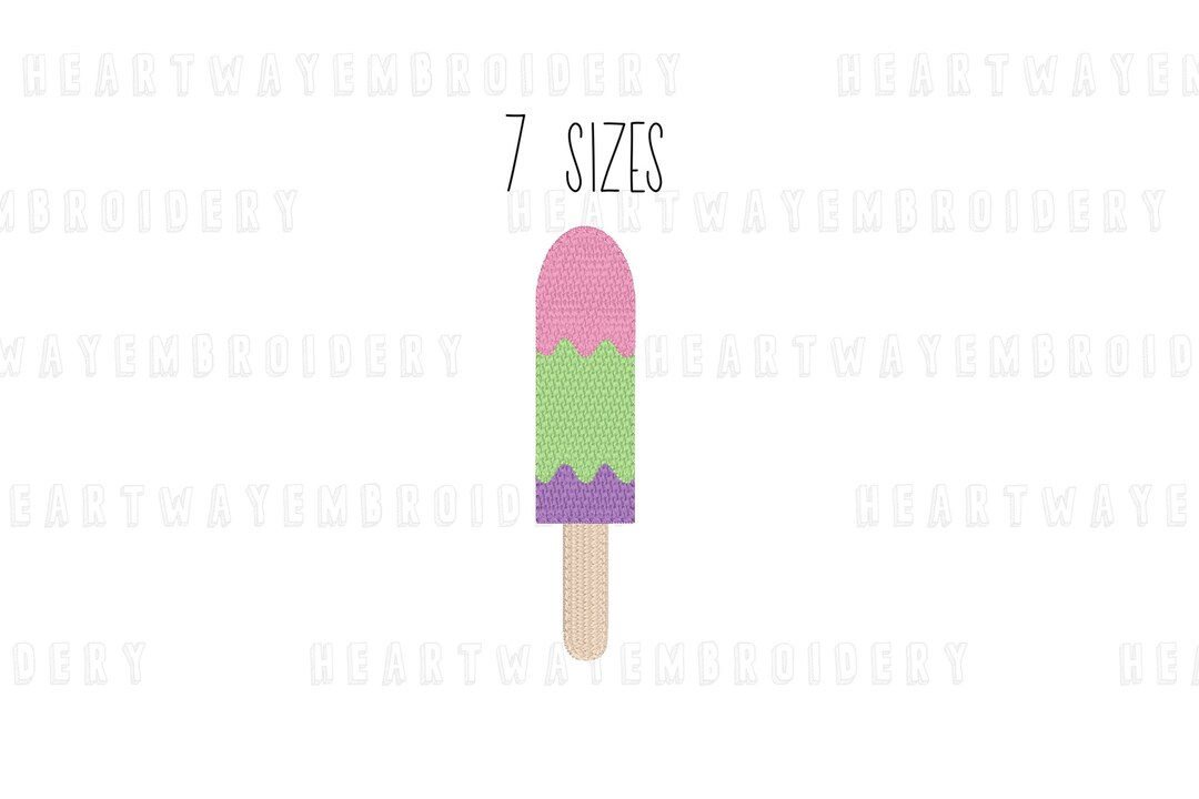 Mini Popsicle Embroidery Design 7 SIZES - Popsicle Mini Embroidery ...