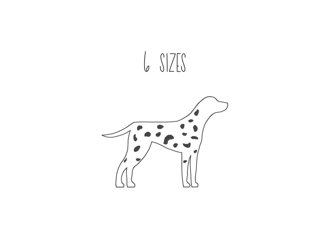 Dog Outline Embroidery Design 6 SIZES - Dalmatian Embroidery Design ...