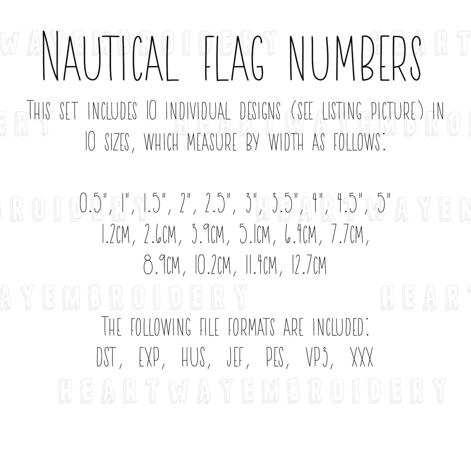 Nautical Flag Embroidery Design: Maritime Alphabet & Numbers (10 Sizes ...