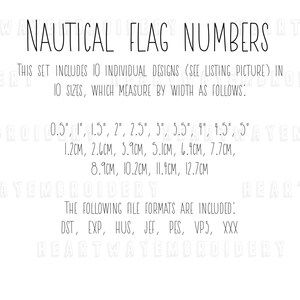 Nautical Flag Embroidery Design: Maritime Alphabet & Numbers (10 Sizes ...