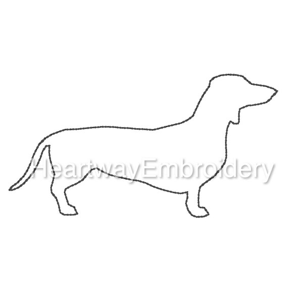 Doxie Outline Design - Etsy