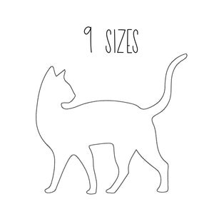 Cat Outline Embroidery Design 9 SIZES Bean Stitch Cat Embroidery Design ...