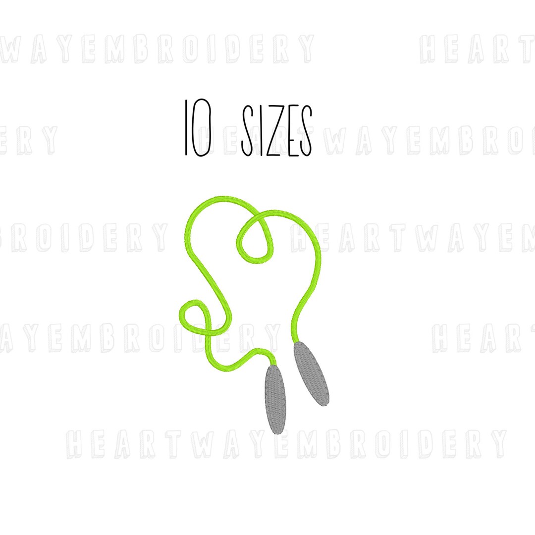 Jump Rope Embroidery Design: Kids Toy, Fitness (10 Sizes) (digital ...