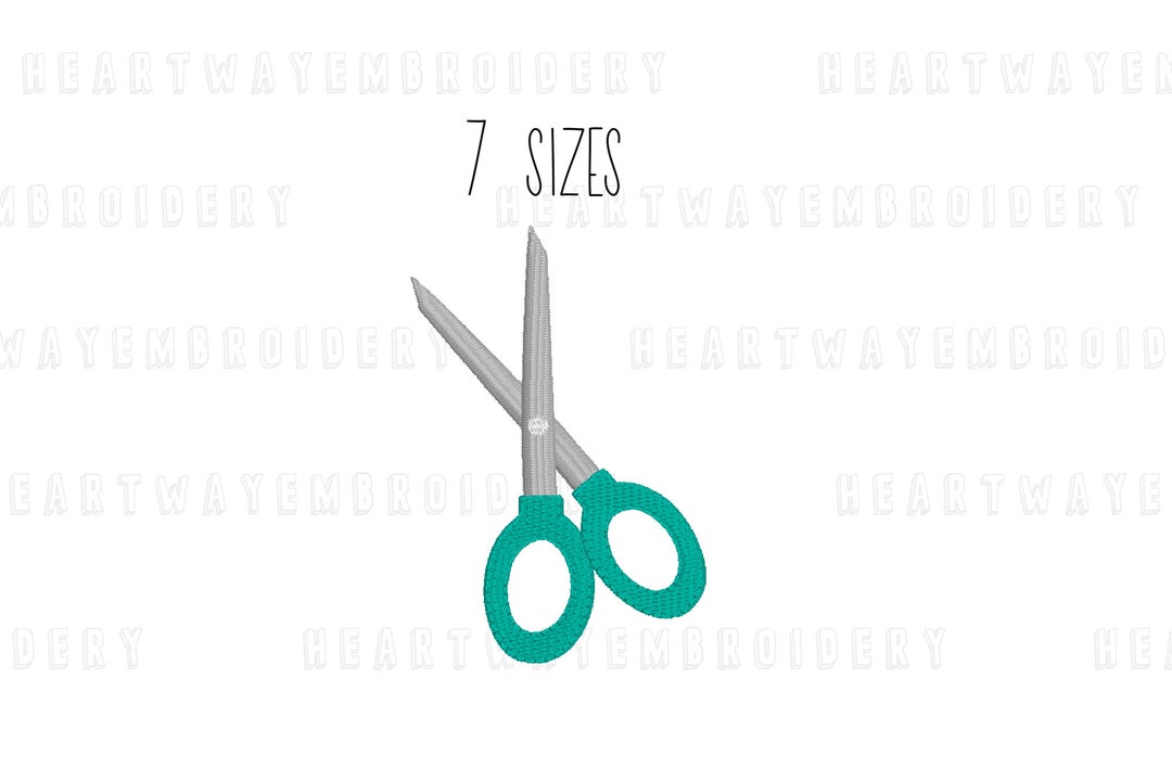 Mini Scissors Embroidery Design: School Project (7 Sizes) (digital ...