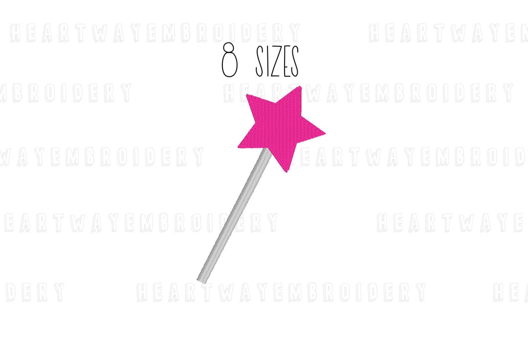 Mini Fairy Wand Embroidery Design 8 SIZES - Mini Embroidery Design ...