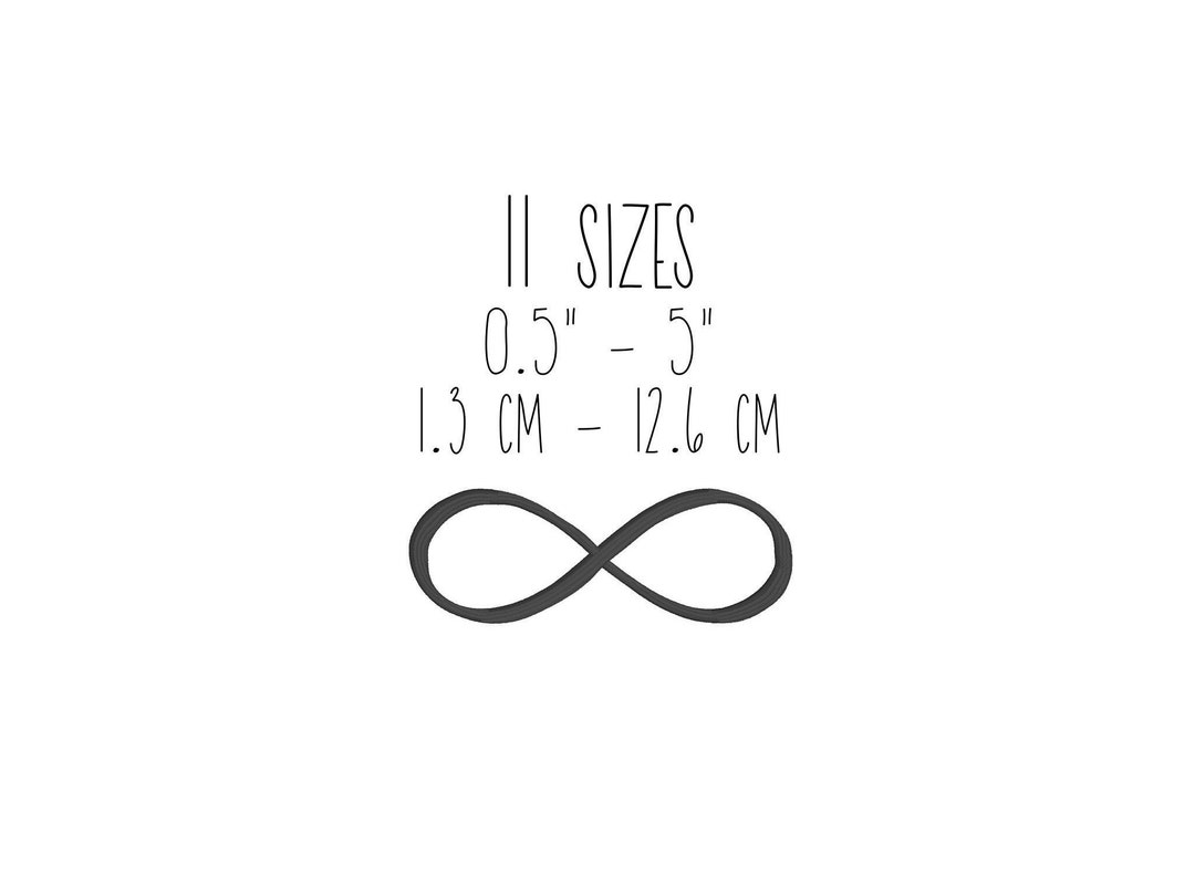 Mini Infinity Symbol Embroidery Design 11 SIZES - Satin Stitch Infinity ...