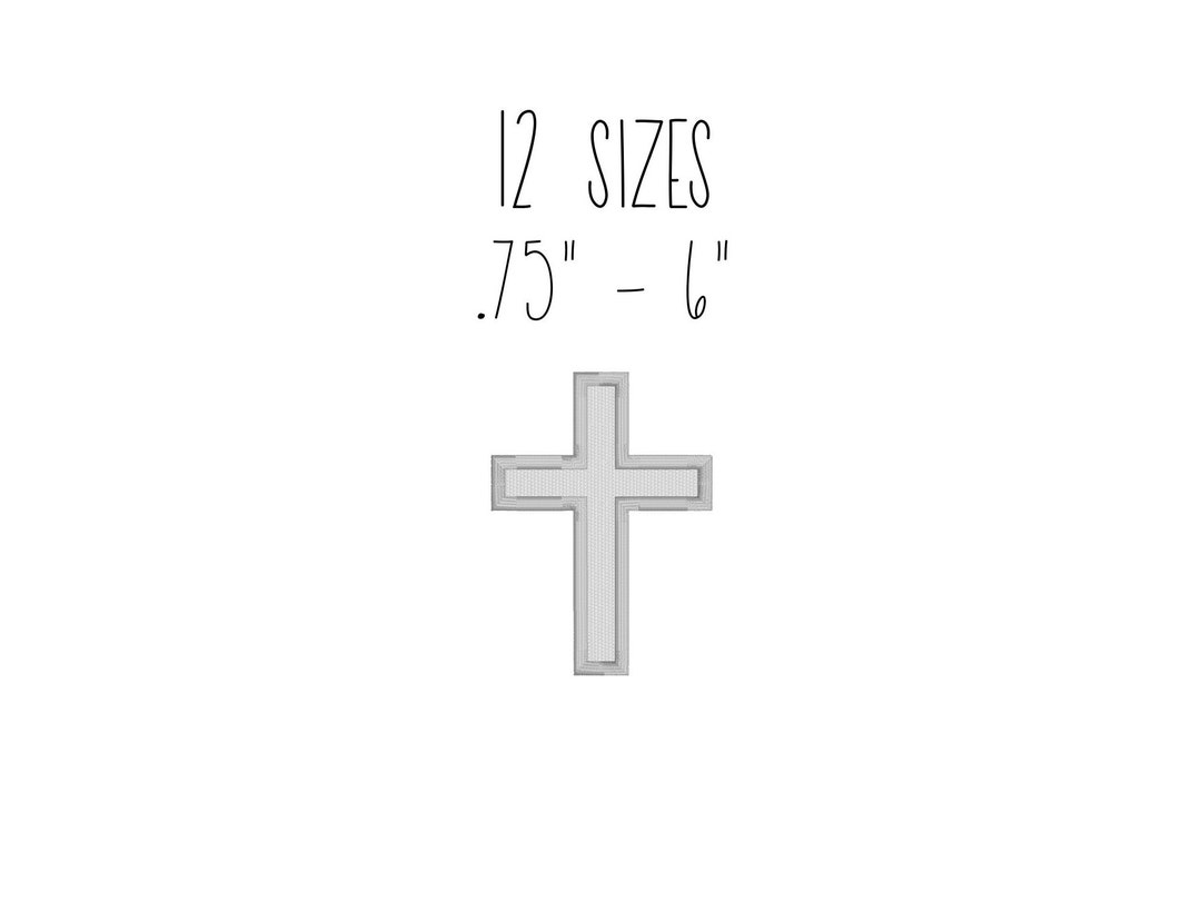 Cross Embroidery Design 12 SIZES Small Cross Embroidery Design Mini ...