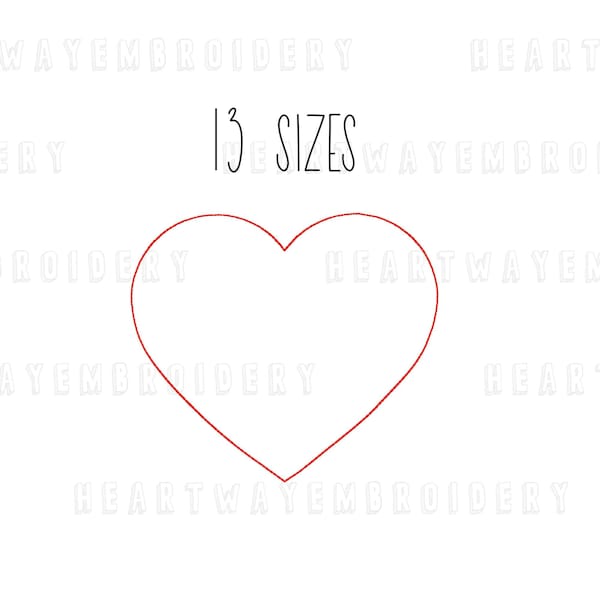 Heart Outline Bean Stitch - Etsy