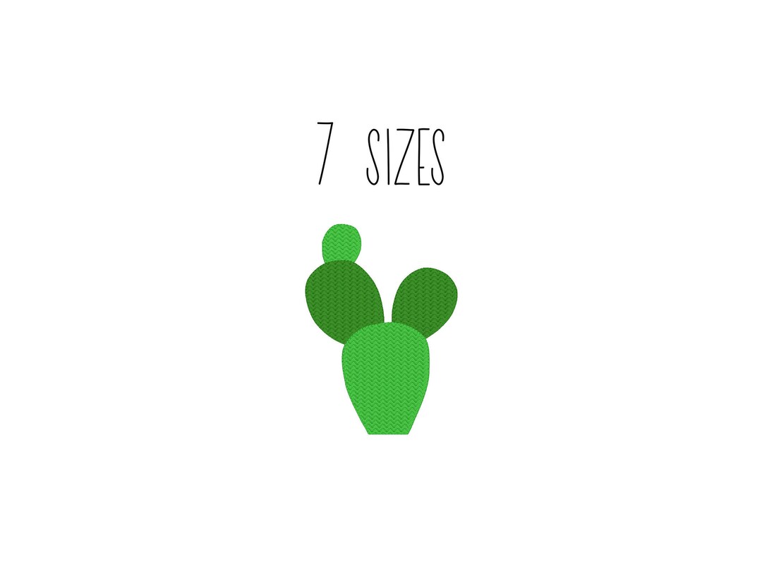 Mini Cactus Embroidery Design: Desert Theme Embroidery File (7 Sizes ...