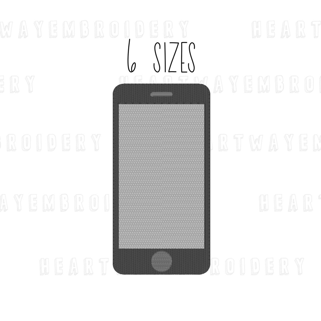 Mini Phone Embroidery Design: Fill Stitch (6 Sizes) (digital Download ...