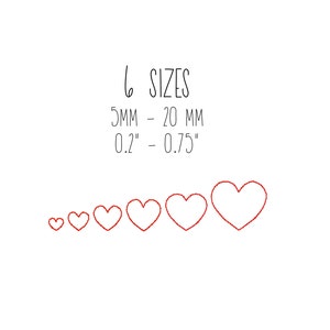 Tiny Heart Embroidery Design 6 SIZES - Tiny Embroidery Design, Heart ...