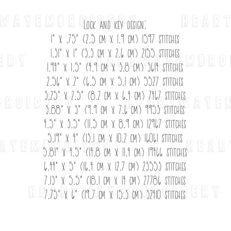 Heart Lock and Key Embroidery Design: Valentine's Day (12 Sizes ...