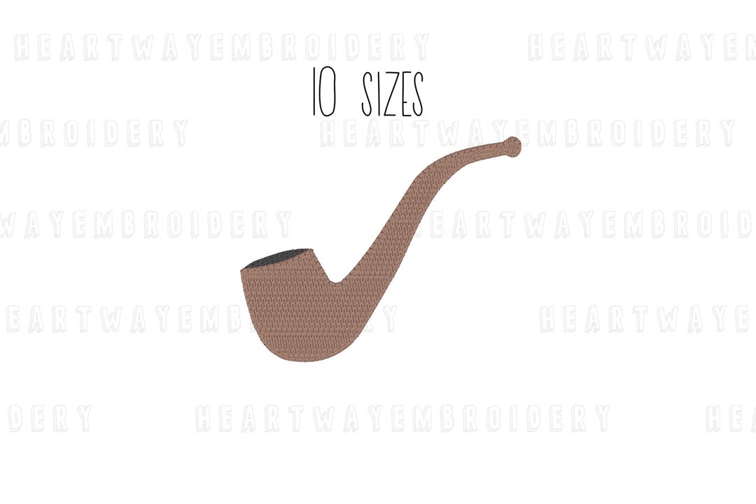 Pipe Embroidery Design 10 SIZES - Tobacco Pipe Embroidery Design ...