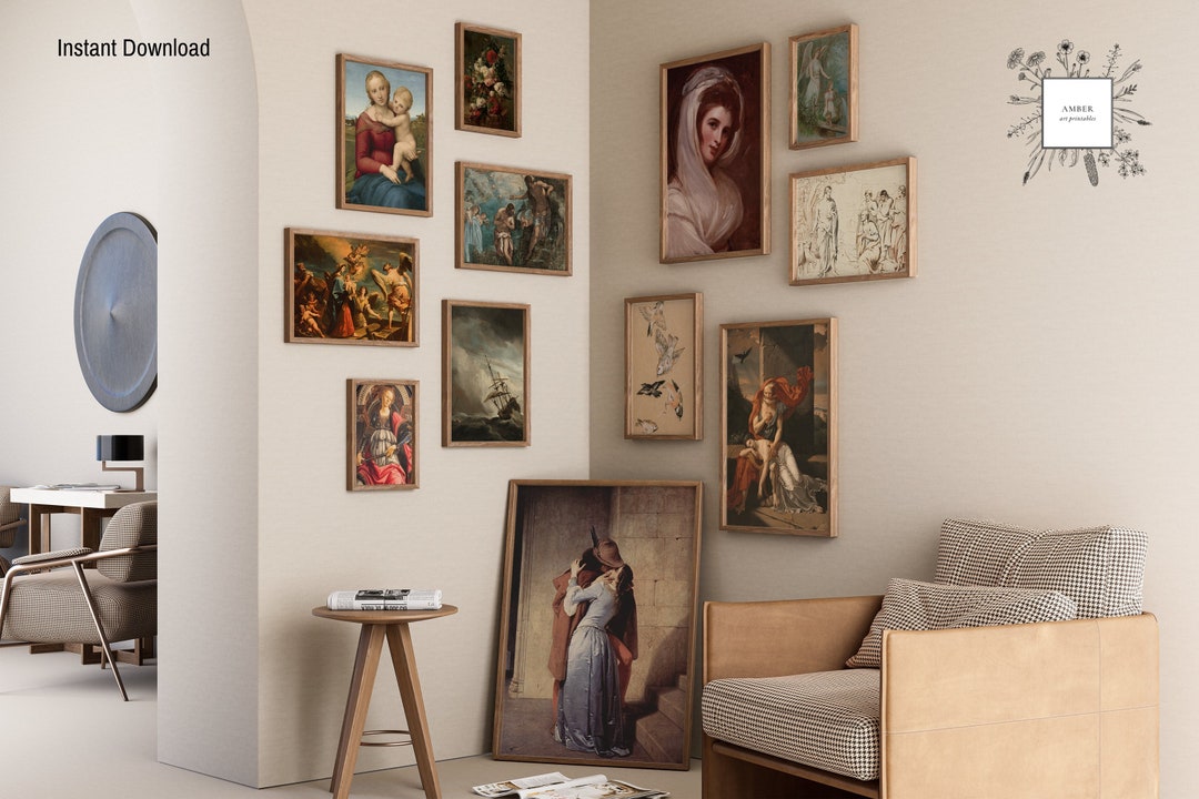 Printable Vintage Classic Art Prints for Home Decor Eclectic Gallery ...