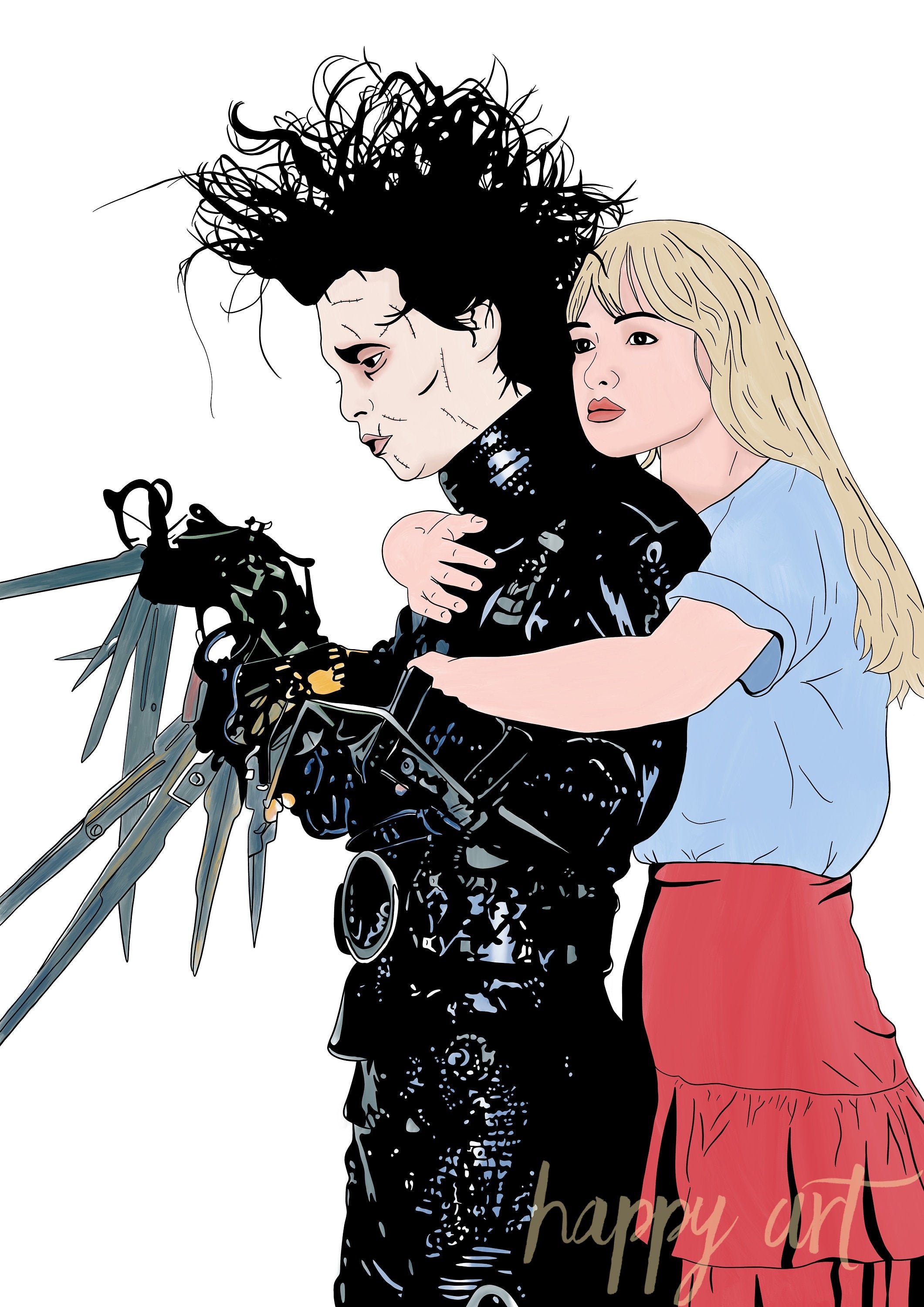 Edward Scissorhands Poster, Digital Download Print, Art, Pop Culture ...