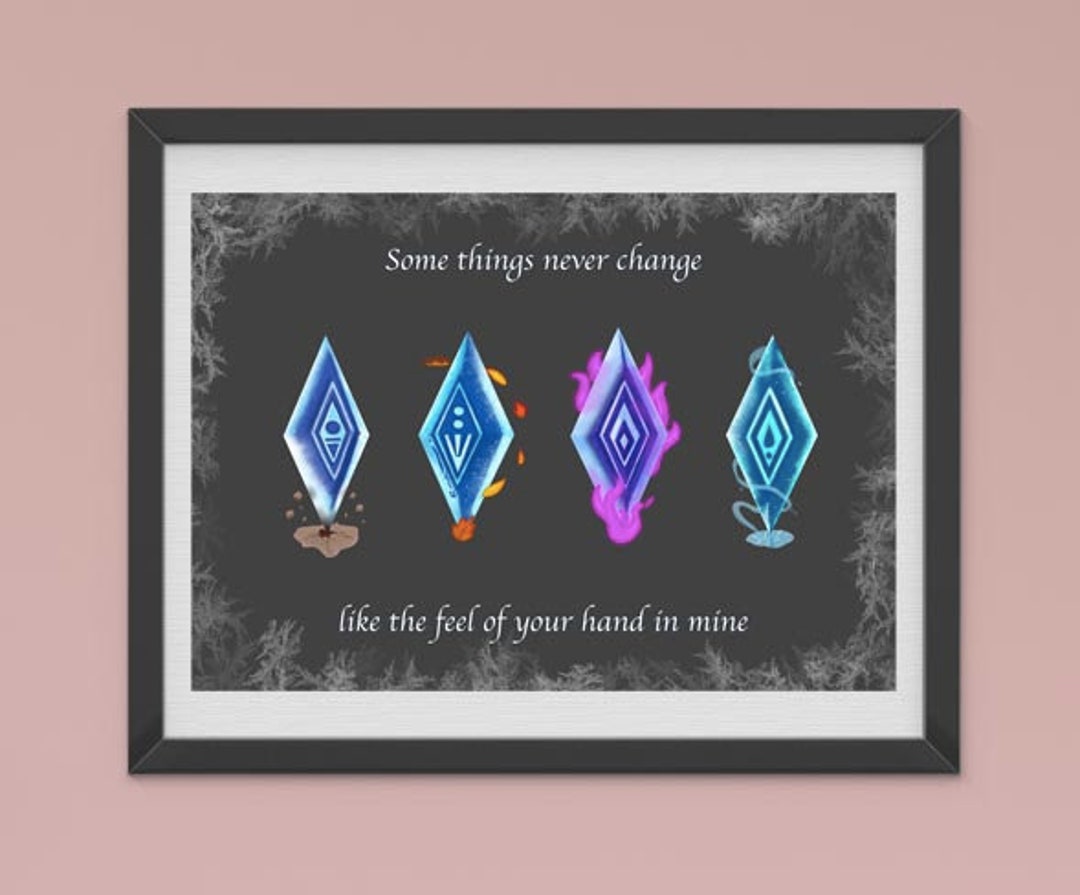 Frozen 2 Rune Poster With Lyrics From the Movie, Printable, Instant ...