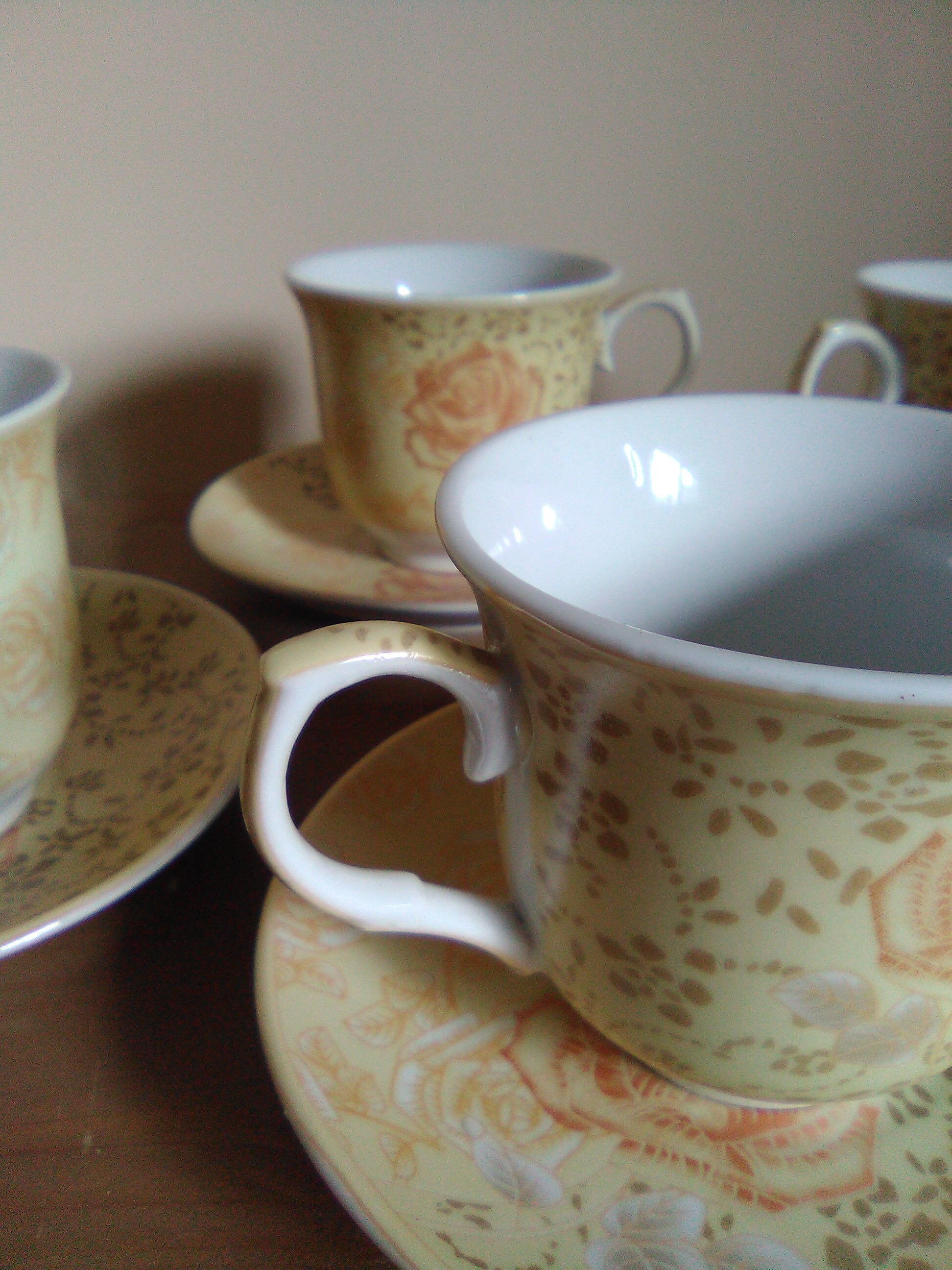 Demitasse Tea Cup and Saucer Set -set of 6/delicate Tea Cups/demi Tea ...