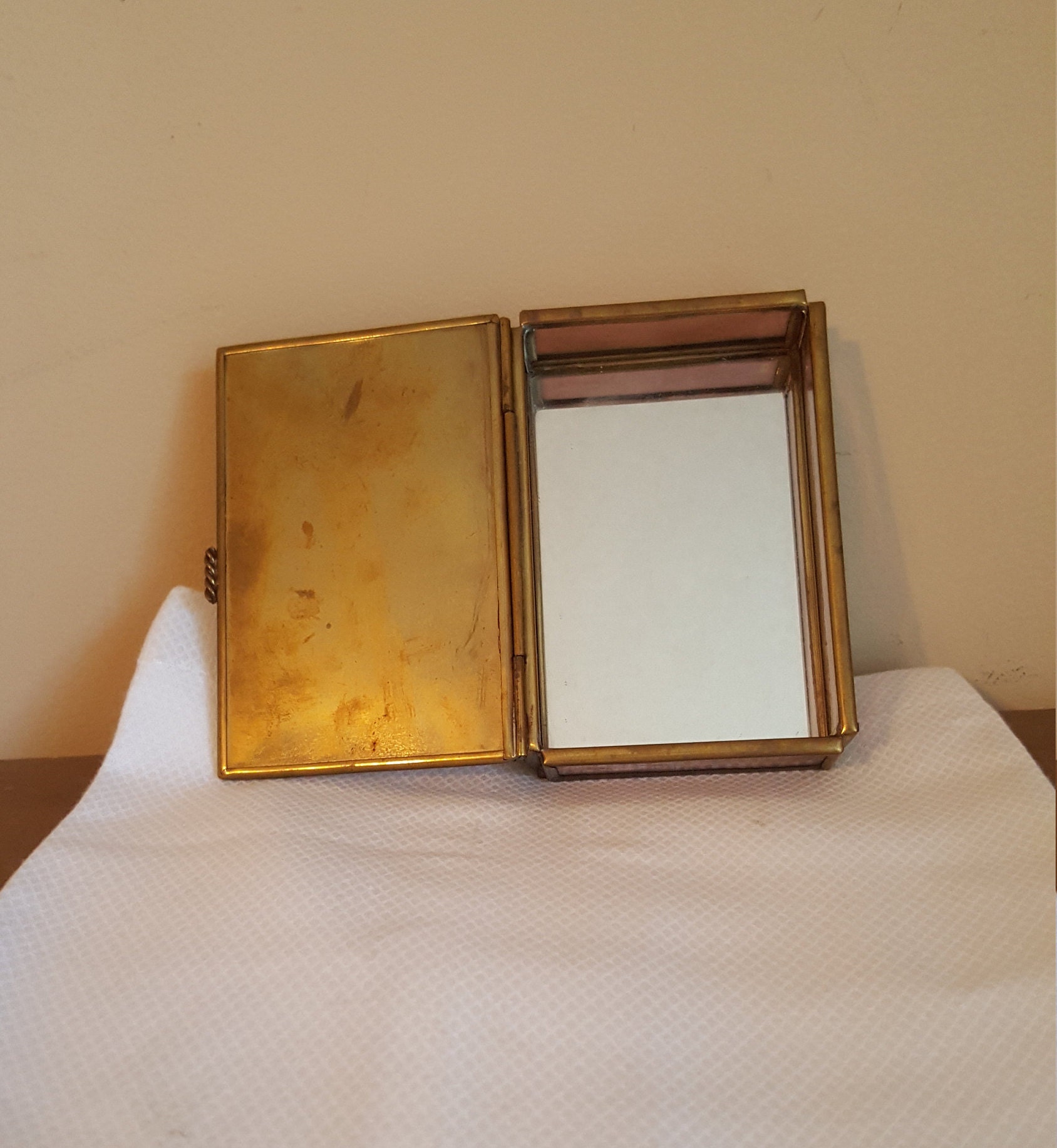 Thomas Cathey Collection 1993 Holographic Brass and Glass With - Etsy