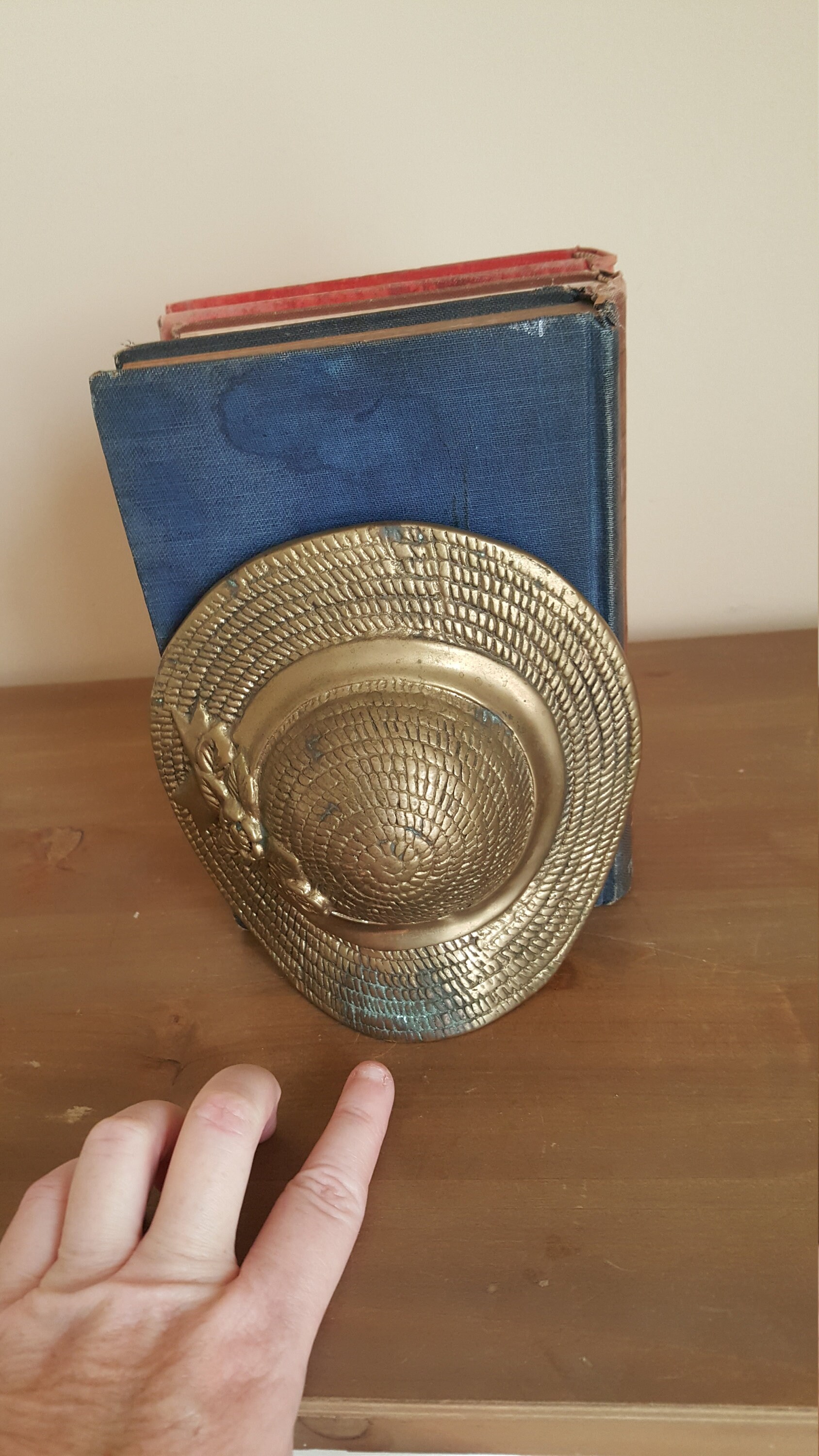 Solid Brass Bonnet With Flower Accents Themed Bookends/solid - Etsy