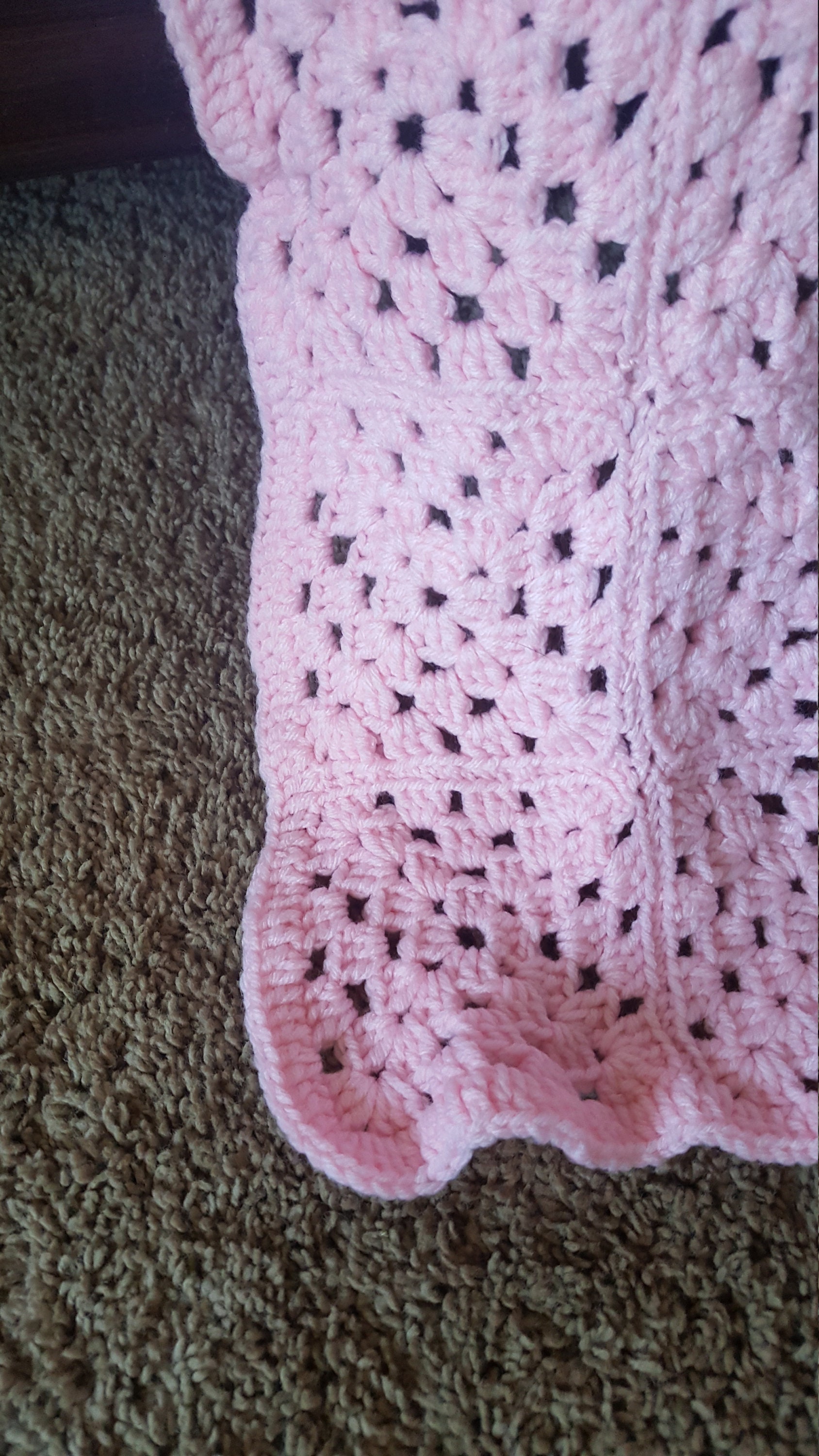 90 X 81 Hand Crocheted Pink Afghan With Raised - Etsy