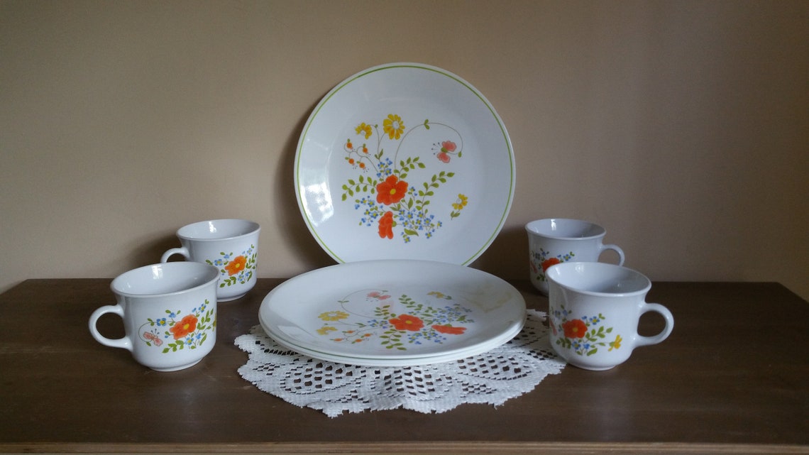 Corningware by Corelle 10 Dinner Plate and Mug Set Set - Etsy