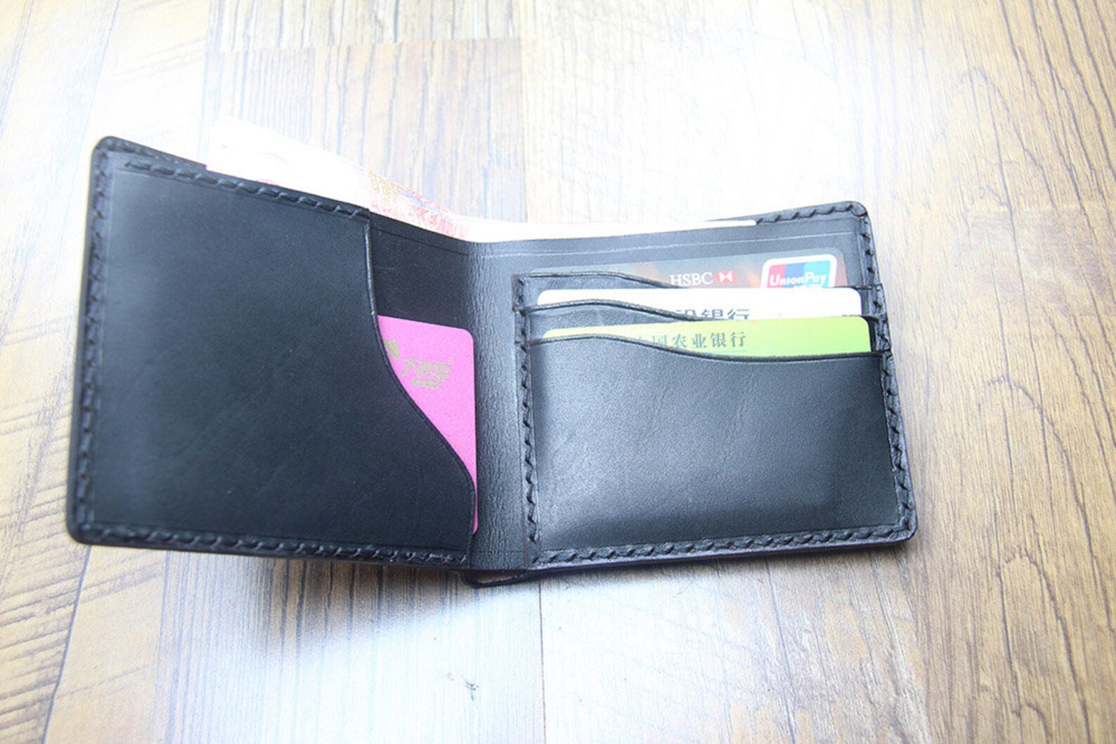 Leather Bifold Wallet Men's Leather Wallet Made to - Etsy