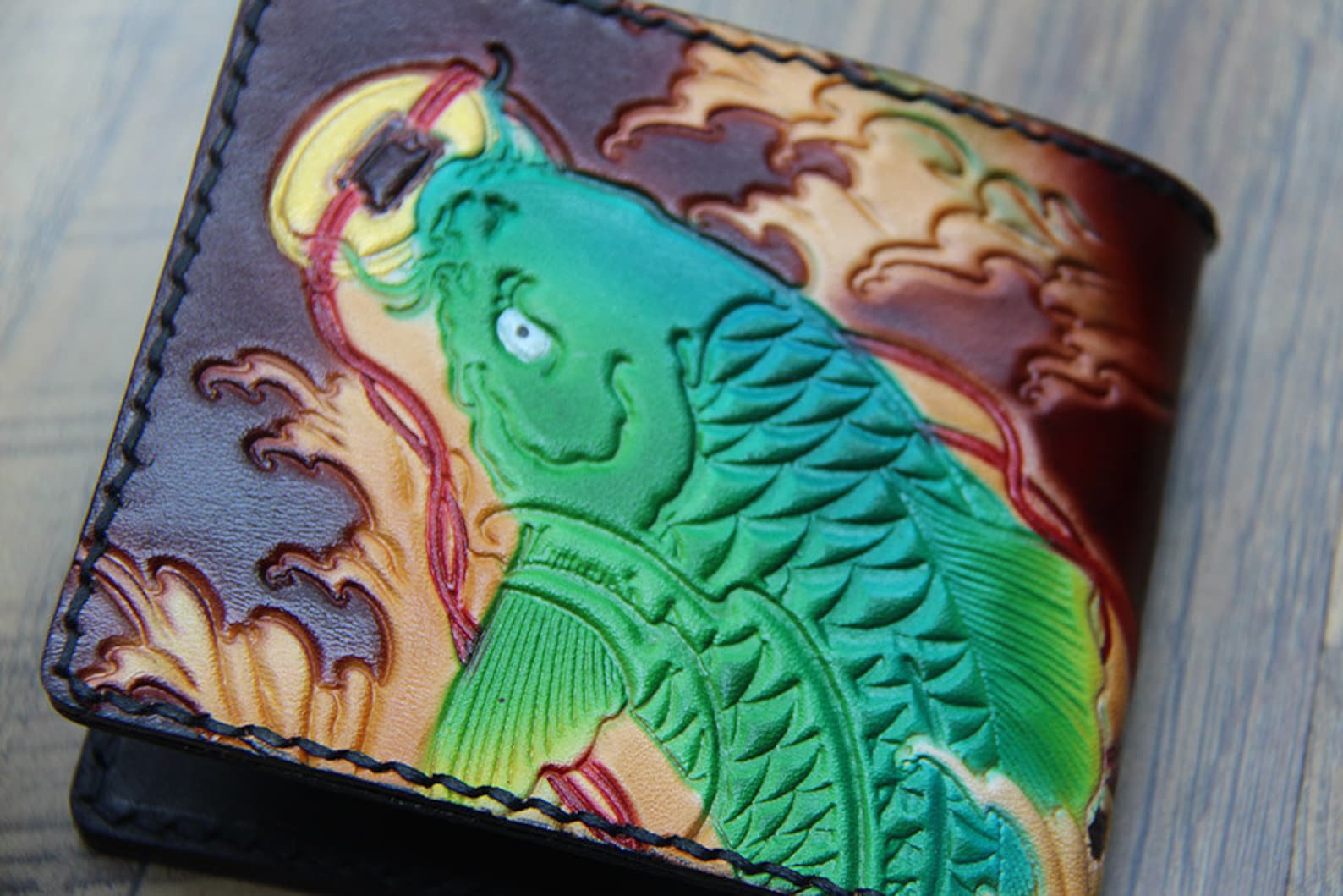 Leather Bifold Wallet Men's Leather Wallet Made to - Etsy