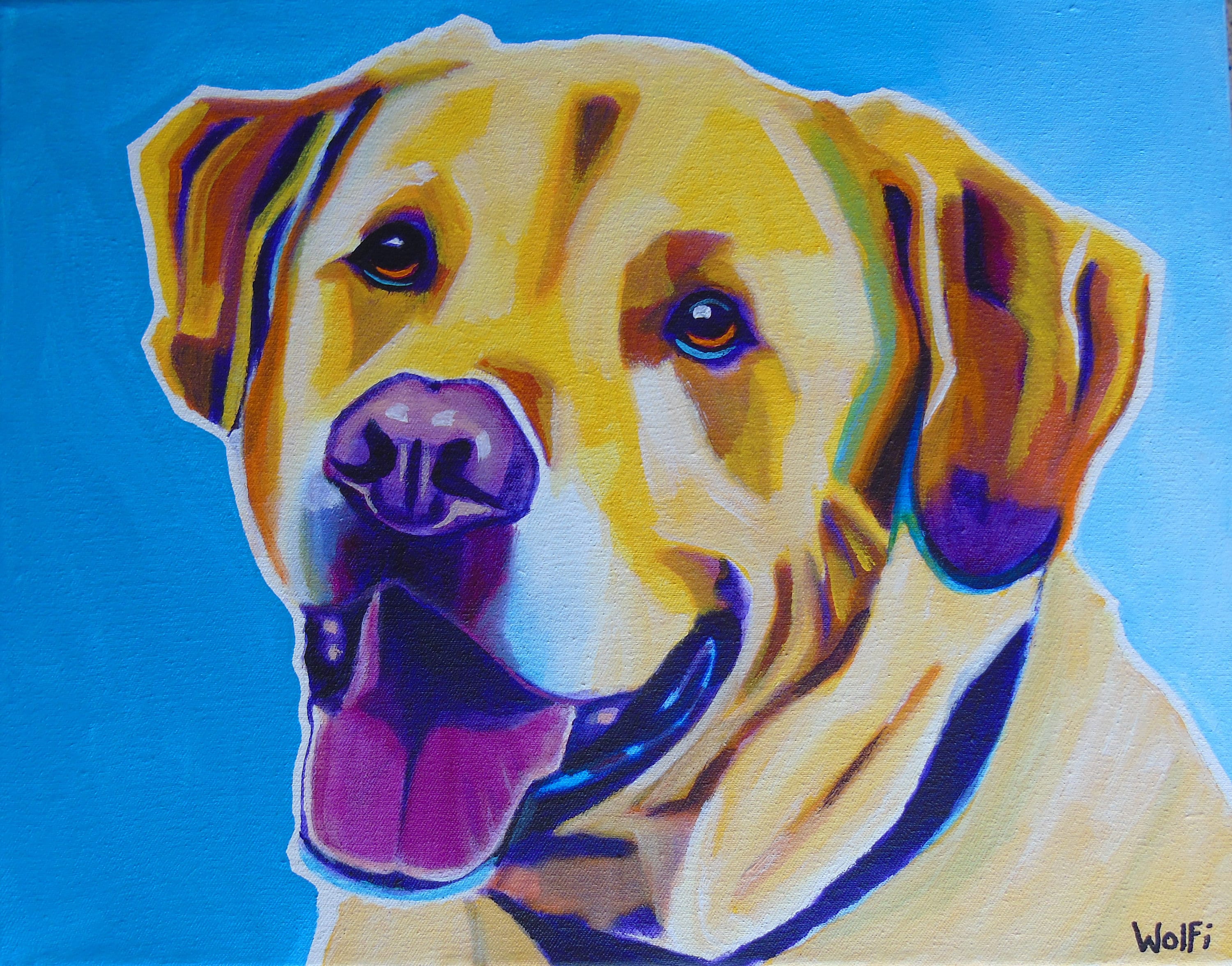 Great Dane Art Print. Blue Great Dane Art Blue Great Dane - Etsy