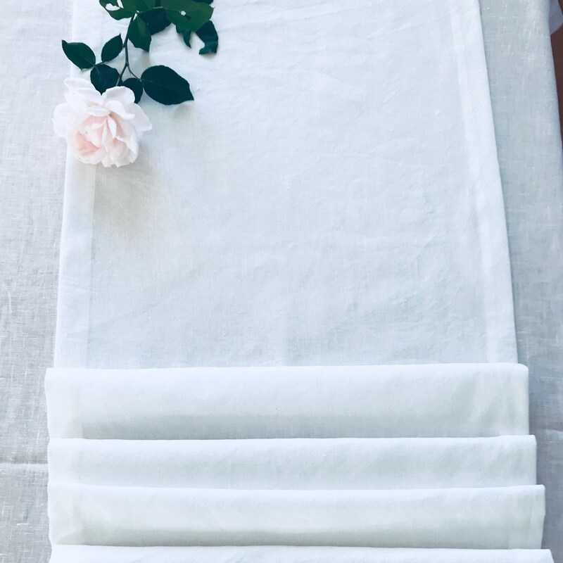 White Table Runner - Etsy