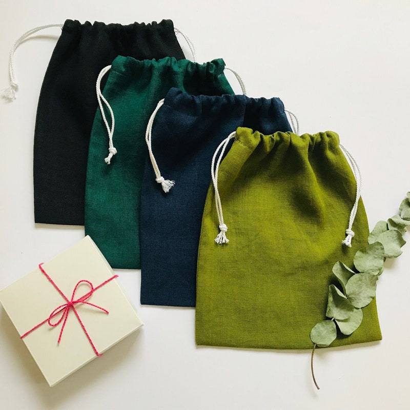 Linen Drawstring Bag - Etsy