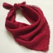 Berry Red Linen Scarf. Large Square Scarf. Red Bandana for - Etsy