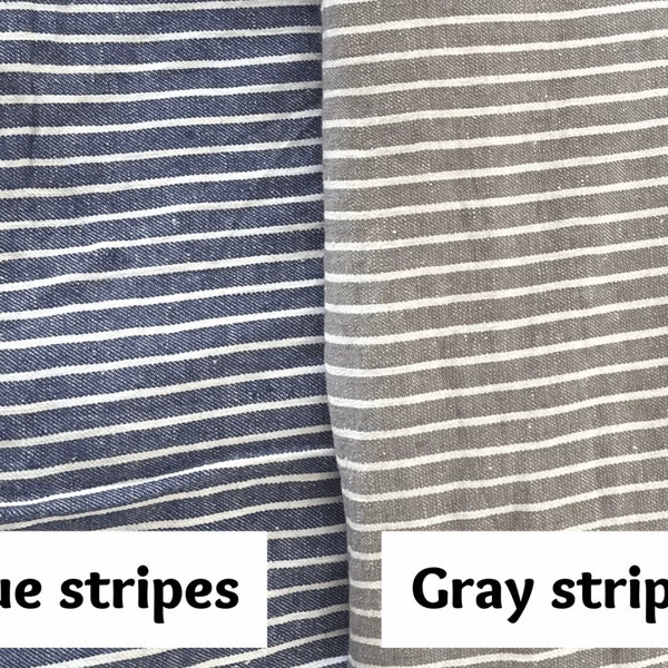 Striped Linen Fabric - Etsy
