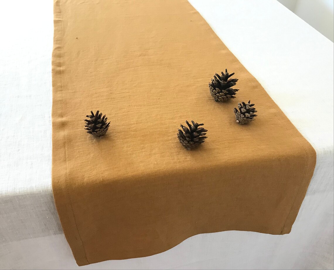Camel Linen Table Runner. Rustic Table Decor. Light Brown - Etsy