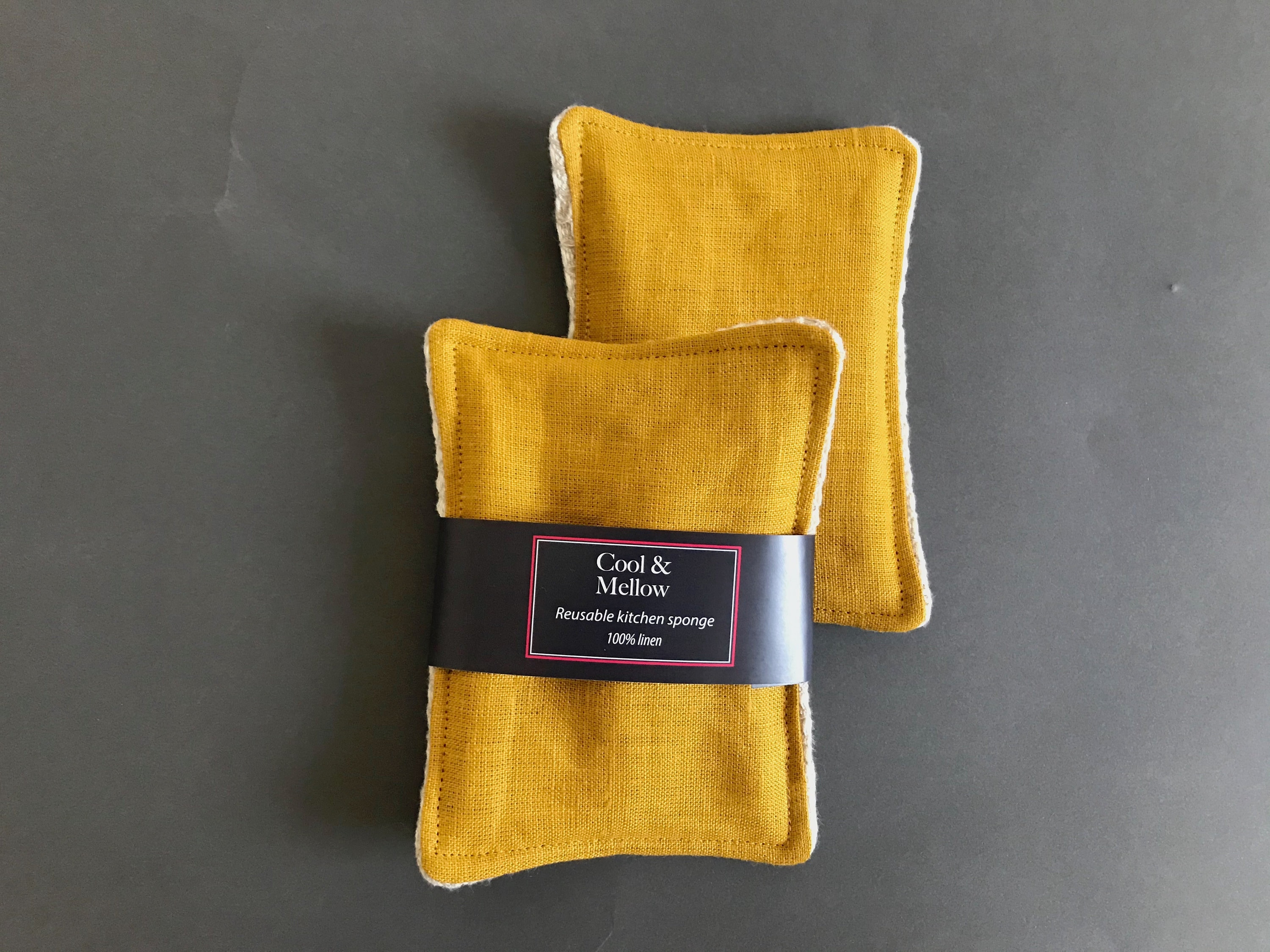 100% Linen Reusable Sponge for Your Zero Waste Kitchen or Bathroom. Eco ...